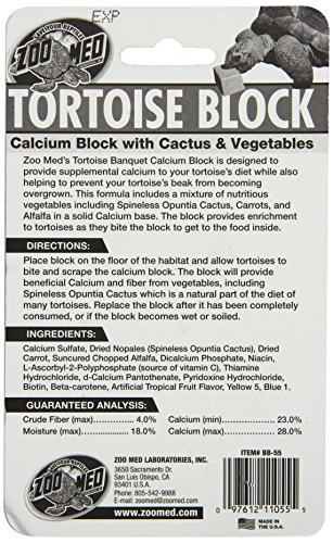 Zoo Med Laboratories SZMBB55 Tortoise Banquet Block, Net WT 5 oz