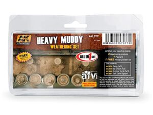 heavy muddy enamel paint set (78, 79, 80, 81) ak interactive