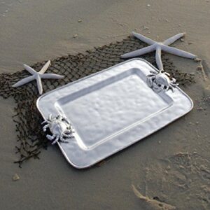 Beatriz Ball 6389 Metallic Ocean Crab Rectangular Serving Platters