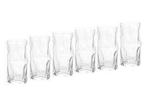 bormioli rocco sorgente 15.5 oz. cooler glasses, set of 6,