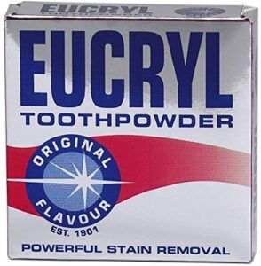 eucryl smokers toothpowder original 50g, powerful stain remover (pack of 6)