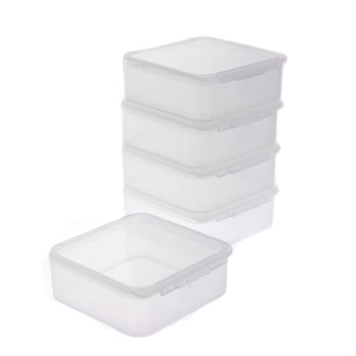 Paylak 12 Storage Square Clear Container for Small Items Organizer 1.5 inches Square