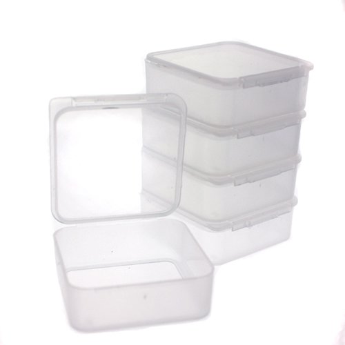 Paylak 12 Storage Square Clear Container for Small Items Organizer 1.5 inches Square