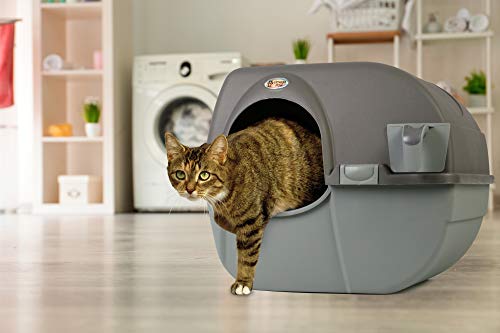 Omega Paw Self-Cleaning Litter Box, Pewter