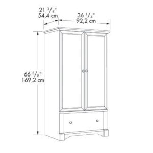 Sauder Palladia Armoire, Select Cherry finish