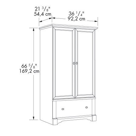 Sauder Palladia Armoire, Select Cherry finish