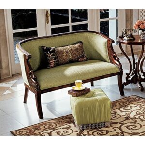 design toscano due cigno settee loveseat