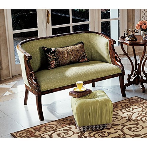 Design Toscano Due Cigno Settee Loveseat