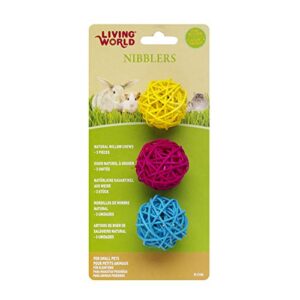 living world nibblers, willow chews, balls