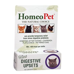 homeopet feline digestive upsets, natural digestive supplement for cats, 15 milliliters