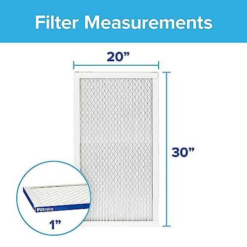 Filtrete 20x30x1 Air Filter MPR 2200 MERV 13, Healthy Living Elite Allergen, 2-Pack (exact dimensions 19.81x29.81x0.78),White