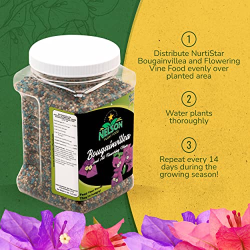 Nelson Plant Food - Bougainvillea Fertilizer - Outdoor and Indoor Plant Fertilizer - All Purpose Plant Food for Vines - Easy Use Granular Fertilizer (2 lb)