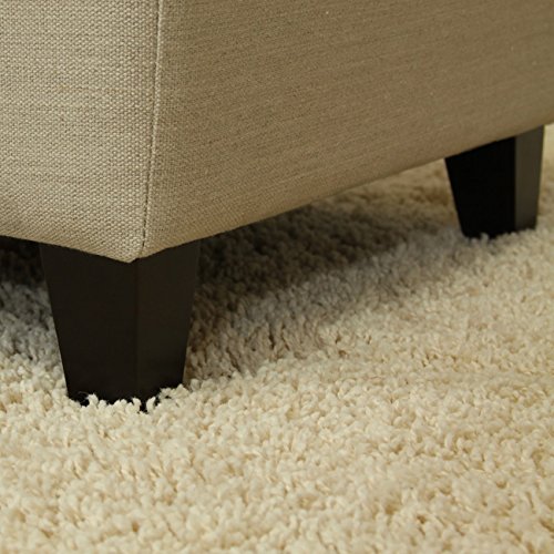 Christopher Knight Home Brighton Linen Storage Ottoman, Ivory