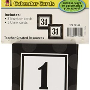 Teacher Created Resources Black Sassy Solids Double-Sided Calendar Cards