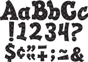 teacher created resources 75262 black sassy solids 5-inch sassy font letters