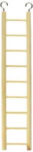 prevue pet products bpv385 birdie basics 9-step wood ladder for bird, 14-1/2-inch