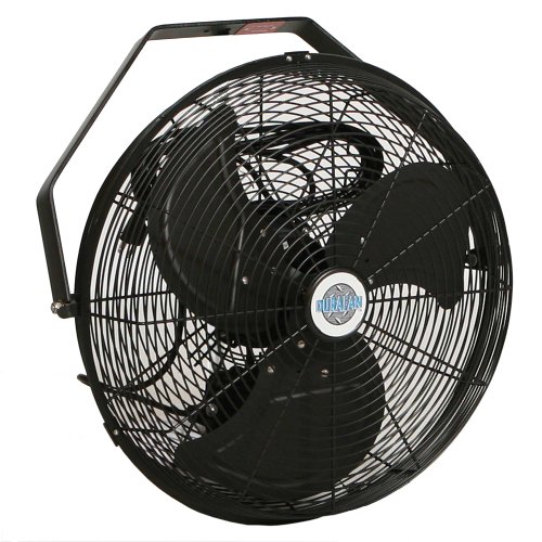 Durafan 14" Indoor/Outdoor Non-Oscillating Wall Mount Fan - Black