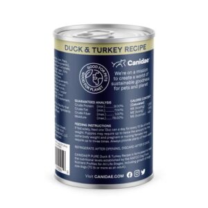 Canidae Pure Limited Ingredient Premium Adult Wet Dog Food, Duck & Turkey Recipe, 13 oz. (Case of 12), Grain Free