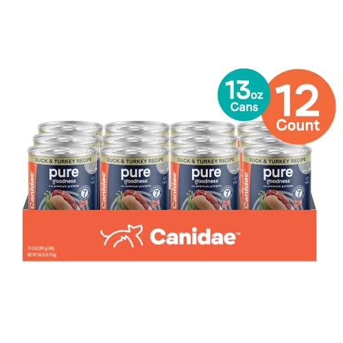 Canidae Pure Limited Ingredient Premium Adult Wet Dog Food, Duck & Turkey Recipe, 13 oz. (Case of 12), Grain Free