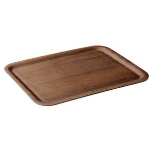 KINTO Nonslip Rectangular Teak Tray, 17 inch, Set of 6