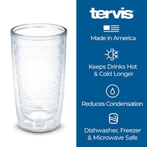 Tervis Kansas Jayhawks Logo Tumbler with Emblem and Red Lid 16oz, Clear