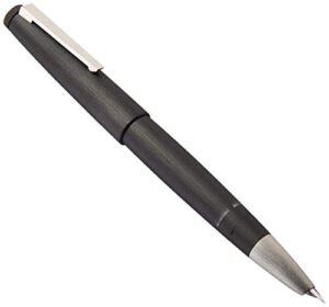 lamy black 2000 fountain pen with 14ct. platinum-coated gold fine nib (l01f)