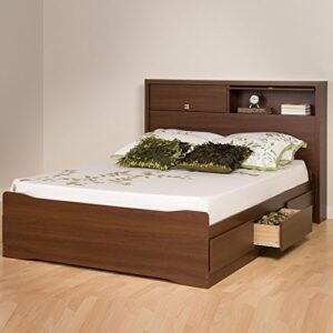 Prepac Coal Harbor Queen Mate's Platform Storage Bed with 6 Drawers, Espresso