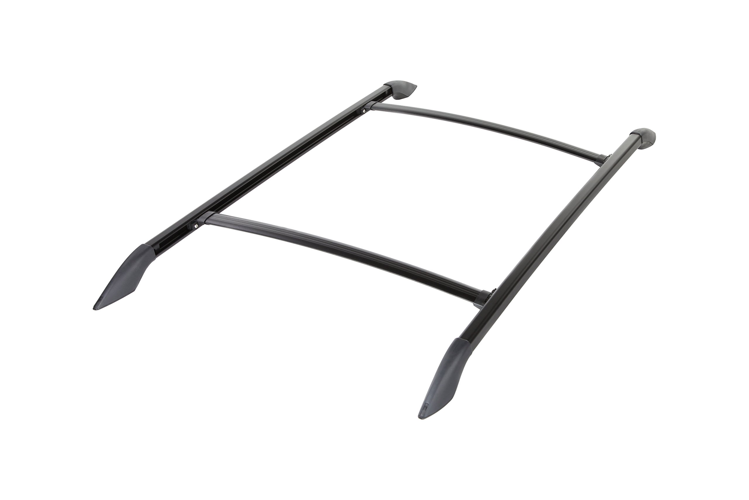 Perrycraft AV4158-B Aventura Black 41" Wide x 58" Long Complete Ready-to-Install, Drill-in Installation Roof Rack Kit - 110 lb. Capacity