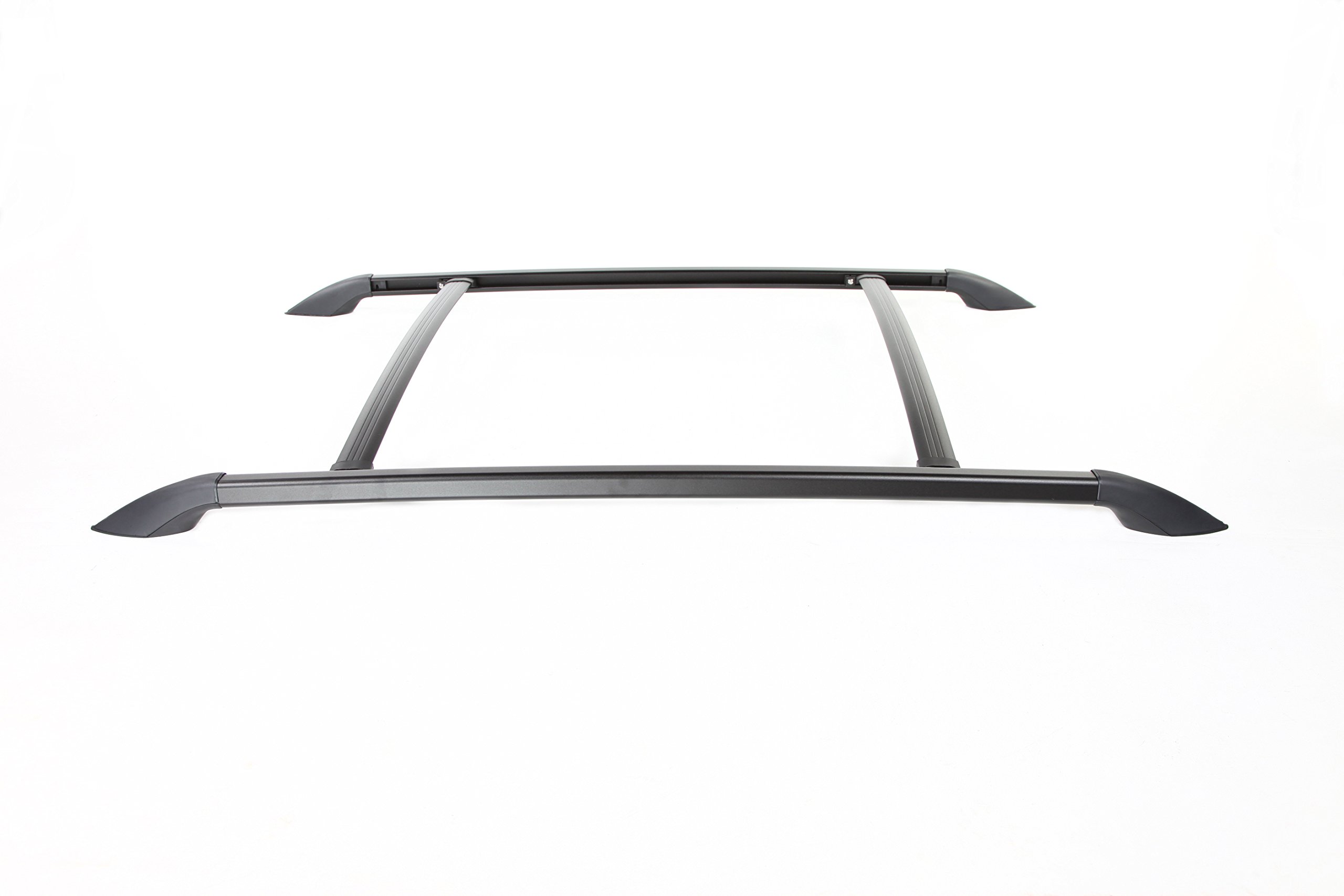 Perrycraft AV4158-B Aventura Black 41" Wide x 58" Long Complete Ready-to-Install, Drill-in Installation Roof Rack Kit - 110 lb. Capacity