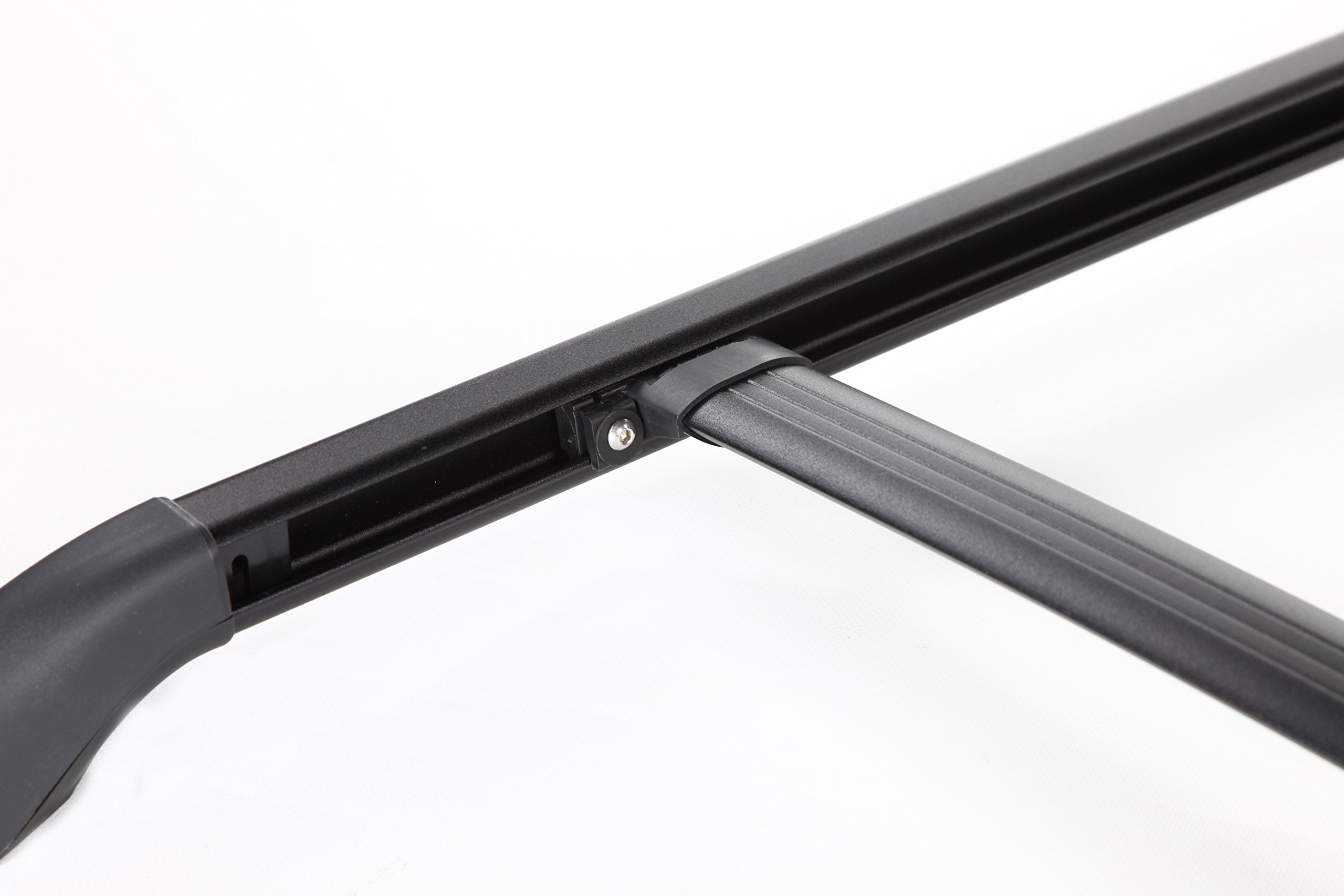 Perrycraft AV4158-B Aventura Black 41" Wide x 58" Long Complete Ready-to-Install, Drill-in Installation Roof Rack Kit - 110 lb. Capacity