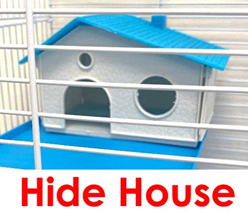 Large 3-Floors Expandable and Customizable Small Animal Critter Cage for Dwarf Syrian Hamster Habitat Rodent Gerbil Rat Mouse Mice