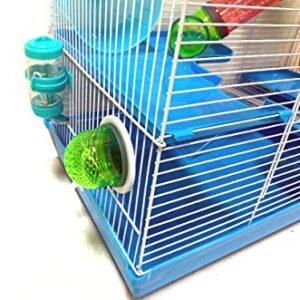 Large 3-Floors Expandable and Customizable Small Animal Critter Cage for Dwarf Syrian Hamster Habitat Rodent Gerbil Rat Mouse Mice