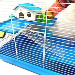 Large 3-Floors Expandable and Customizable Small Animal Critter Cage for Dwarf Syrian Hamster Habitat Rodent Gerbil Rat Mouse Mice