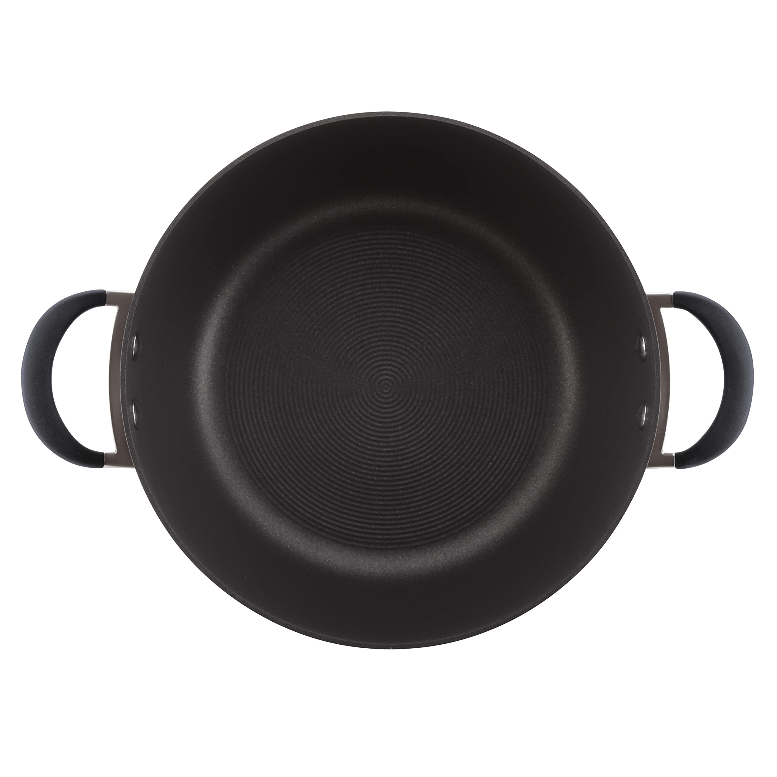 Circulon Symmetry Hard Anodized Nonstick Casserole Dish/Casserole Pan with Lid - 5.5 Quart, Black