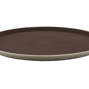 G.E.T. NS-1600-BR BPA-Free Non-Slip Plastic Round Serving Tray, 16", Brown