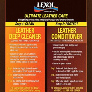 Lexol Leather Cleaner and Conditioner and Sponge Kit, For Use on Leather Apparel, Furniture, Auto Interiors, Shoes, Handbags and Accessories