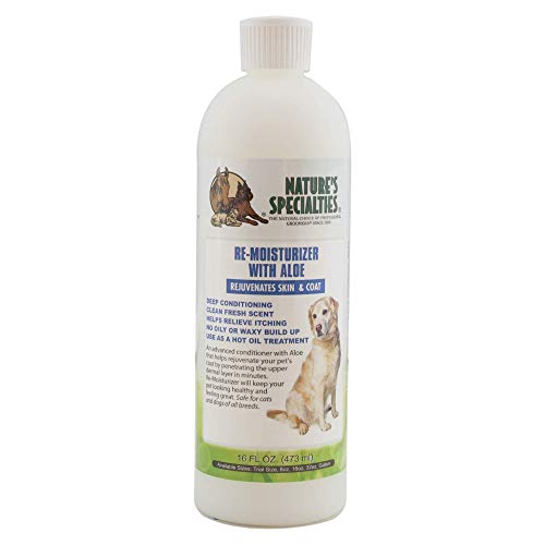 Nature's Specialties Re-Moisturizer with Aloe Dog Conditioner for Pets, Natural Choice for Professional Groomers, Rejuvenates Skin & Coat, Made in USA, 16 oz