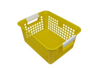 romanoff products book basket, yellow