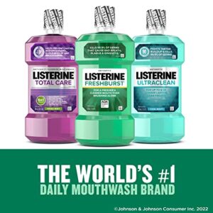 Listerine Freshburst Antiseptic Mouthwash for Bad Breath, Kills 99% of Germs That Cause Bad Breath & Fight Plaque & Gingivitis, ADA Accepted Mouthwash, Spearmint, 1 L