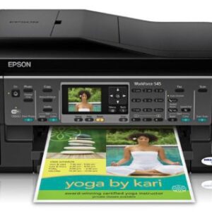 Epson WorkForce 545 Wireless All-in-One Color Inkjet Printer, Copier, Scanner, Fax, iOS/Tablet/Smartphone/AirPrint Compatible (C11CB88201)