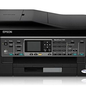 Epson WorkForce 545 Wireless All-in-One Color Inkjet Printer, Copier, Scanner, Fax, iOS/Tablet/Smartphone/AirPrint Compatible (C11CB88201)