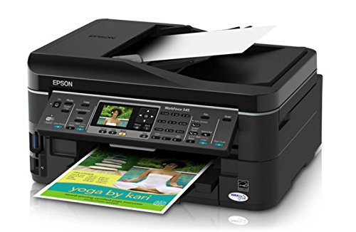 Epson WorkForce 545 Wireless All-in-One Color Inkjet Printer, Copier, Scanner, Fax, iOS/Tablet/Smartphone/AirPrint Compatible (C11CB88201)