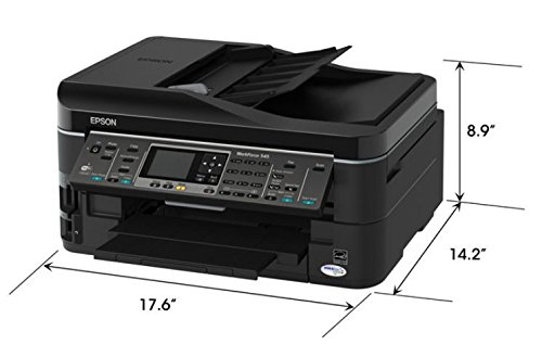 Epson WorkForce 545 Wireless All-in-One Color Inkjet Printer, Copier, Scanner, Fax, iOS/Tablet/Smartphone/AirPrint Compatible (C11CB88201)