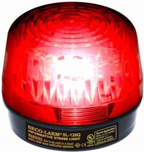 seco-larm sl-126q/r red security strobe light