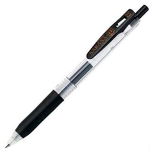 Zebra Sarasa Push Clip Gel Ink Pen - 0.3 mm - Black