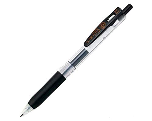 Zebra Sarasa Push Clip Gel Ink Pen - 0.3 mm - Black