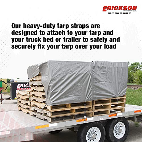 Erickson 06601 10" Long Industrial EPDM Rubber Tarp Strap, (Pack of 4)