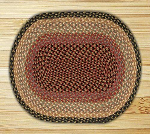 Earth Rugs Rug, 3 x 5', Burgundy/Gray/Crème