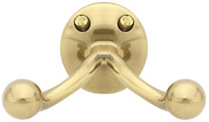 emtek 2607 traditional double robe hook, french antique