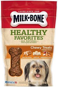 milk-bone healthy favorites chewy dog treats, real chicken, 5 ounces